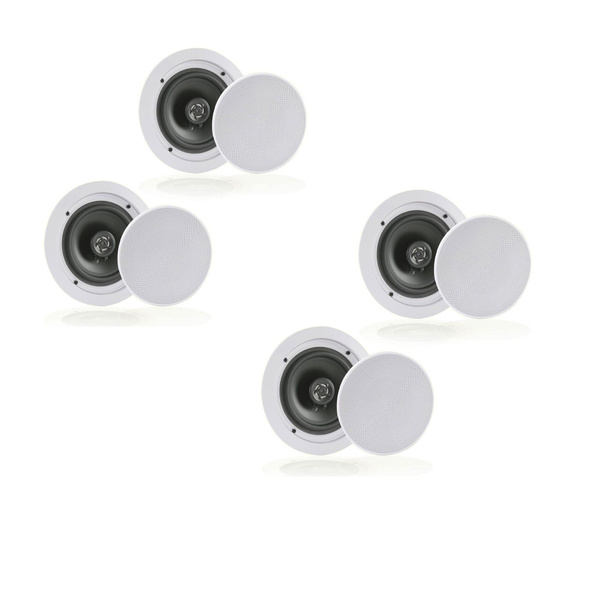 Pyle Audio 6.5" 2 Way 200 Watt Bluetooth Ceiling Wall Speakers, (4 ...