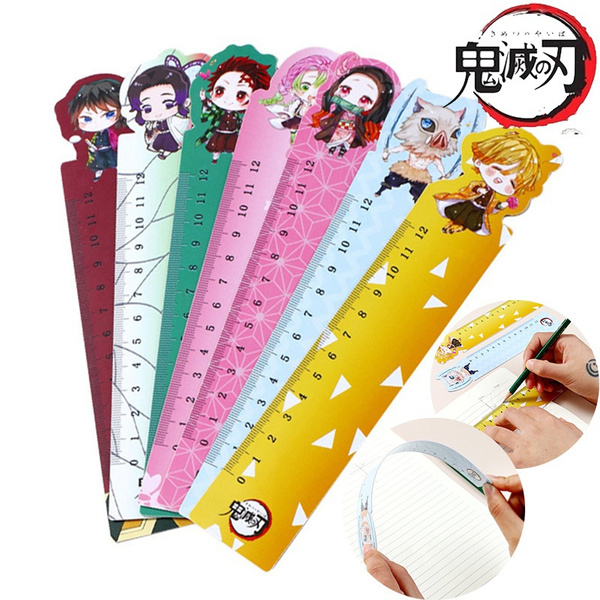 Demon Slayer Kimetsu No Yaiba Ruler Anime School Supplies Kawaii Cute ...