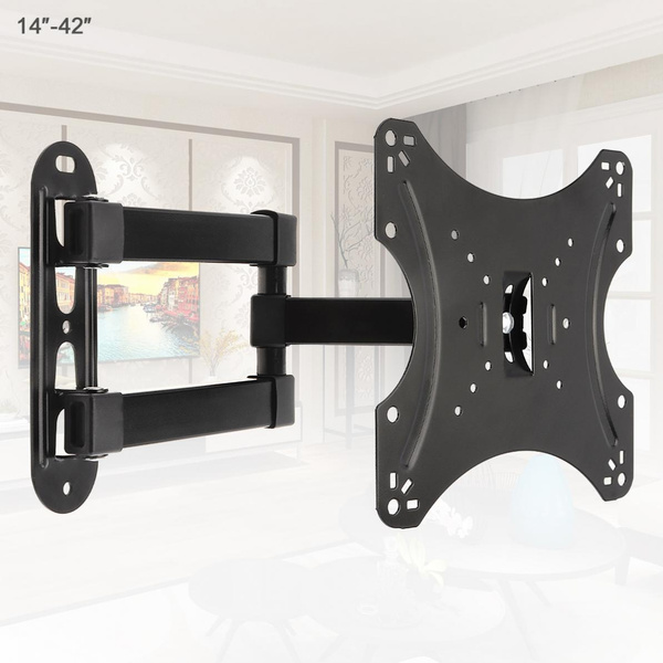 Universal 18KG Adjustable TV Wall Mount Bracket Flat Panel TV Frame Support 15 Degrees Tilt with ...