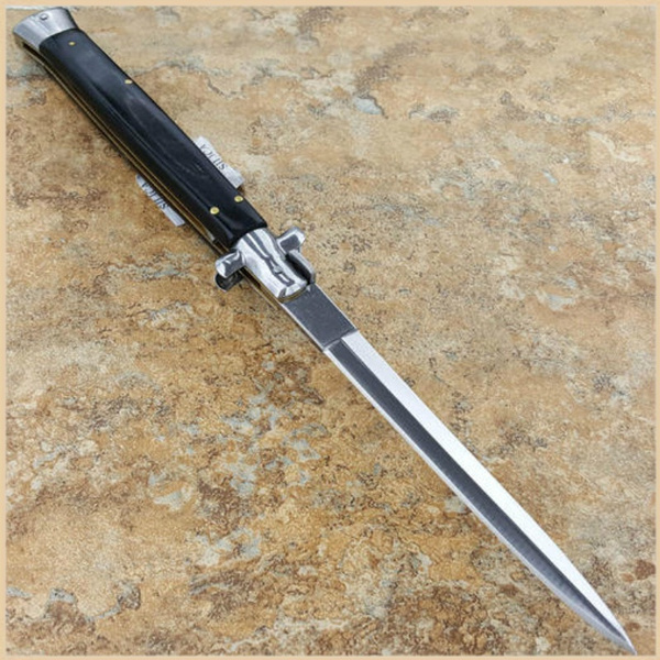Italy Classic gambler jumping knife Spring Assisted folding Knife ...