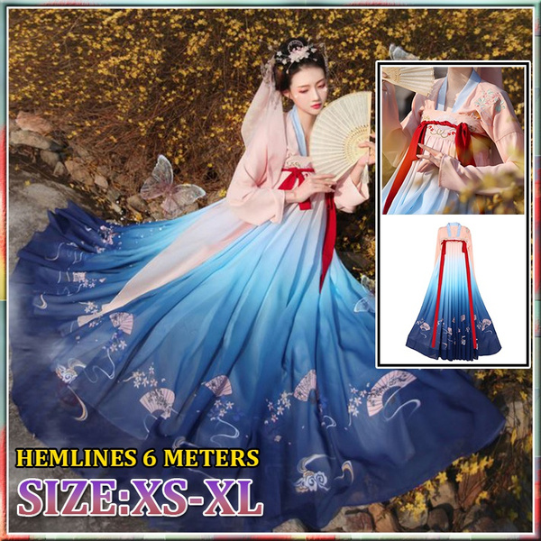 Chinese Traditional Ancient Elegant Hanfu Dress Female Tang Dynasty ...