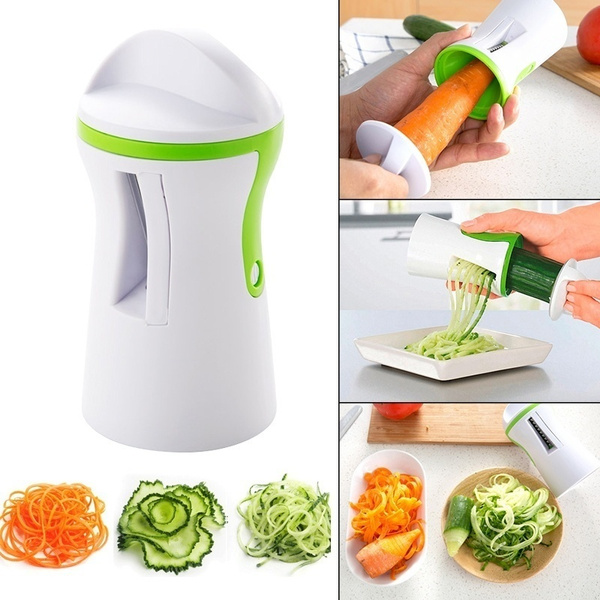 Spiralizer Vegetable Slicers Double Grater Noodle Cutter Zucchini Pasta ...