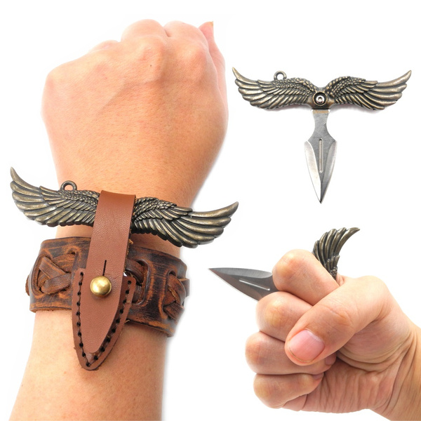 Shindn Real Cowhide Braided Bracelet Knuckles/Portable Self-defense ...