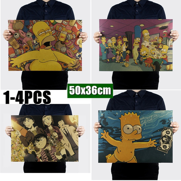 Cartoons Anime Kraft paper poster wall Decorative paintings sticker art ...