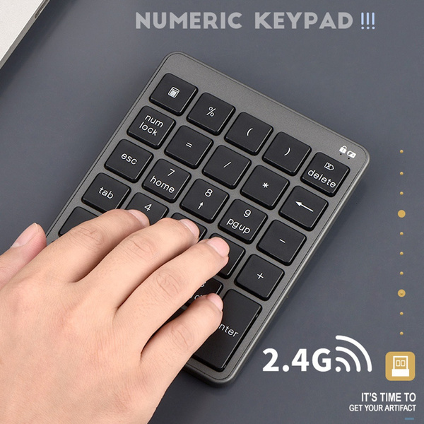 Wireless Numeric Keypad 28 Keys Number Pad With 2.4G Mini USB Receiver ...