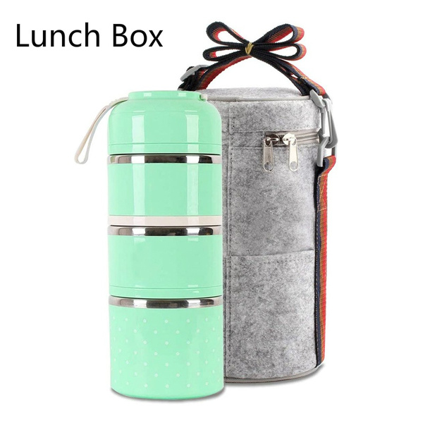 3 Layer Stainless Steel Lunch Box Food Soup Container Lunchbox Cute ...
