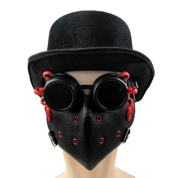 Steampunk Mask Hat Goggles Set Men Costume Cosplay Accessories Prop | Wish