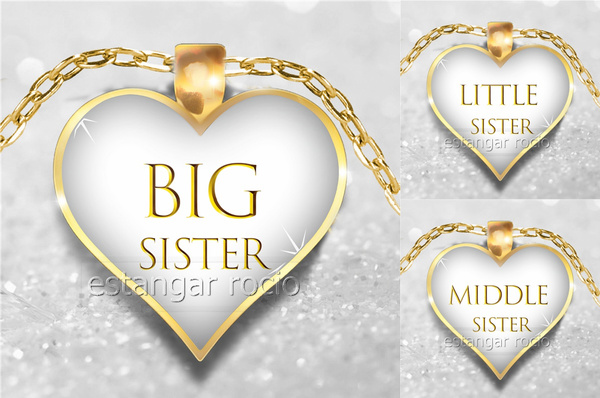 Creative Family Necklace, Sisters Necklaces, Little Sister Necklace ...