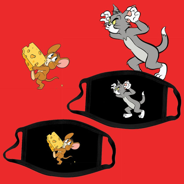 Tom and Jerry Couple Mask Unisex Cotton Face Masks | Wish