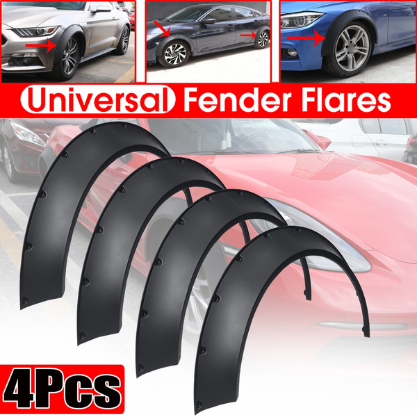 4x Universal Car Fender Wheel Arches Flare Extension Flares Wide ...