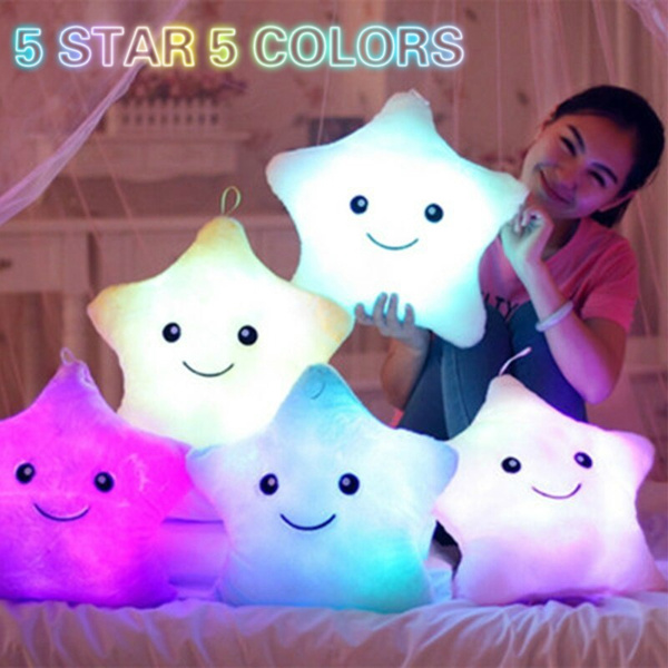 37CM Five-pointed Star Luminous Pillow Cute Colorful Star Toys Soft ... 37CM Five-pointed Star Luminous Pillow Cute Colorful Star Toys Soft ...