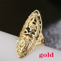 Fashion Gold Plated Hollow Ring Valentine's Day Gift Women's Party Ring ...