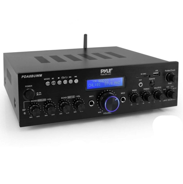 Pyle 2 Channel 200W Theater Amplifier Bluetooth Receiver Sound System ...