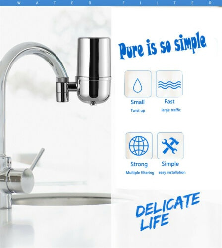 Faucet Water Filter For Kitchen Sink Or Bathroom Mount Filtration Tap ...