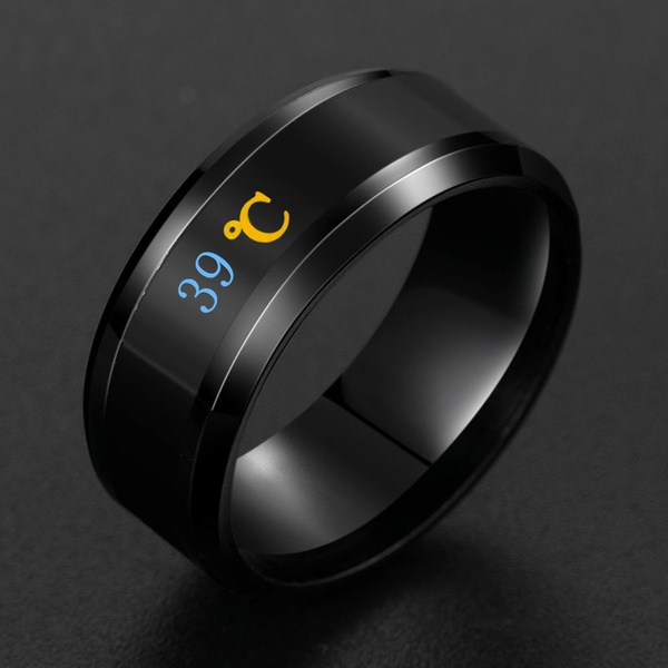 Temperature Ring Titanium Steel Mood Emotion Feeling Intelligent ...