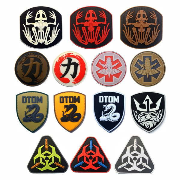 DTOM King PVC Patches Armband Badge Applique Embellishment Frog Power ...