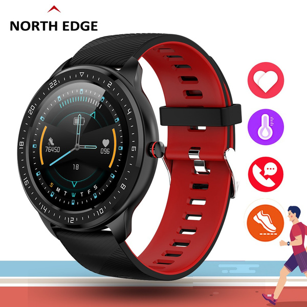 NORTH EDGE Full Screen Touch Smart Watch Men IP67 Waterproof Heart Rate ...