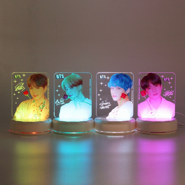 BTS LED Night Light Jimin Suga JungKook Jin Desk Lamp Bangtan Boys BT21 ...