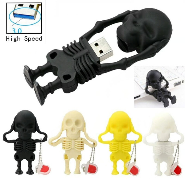 USB Flash Drive Skeleton Pen Drive 8GB/16GB/32GB/64GB Skull Model ...