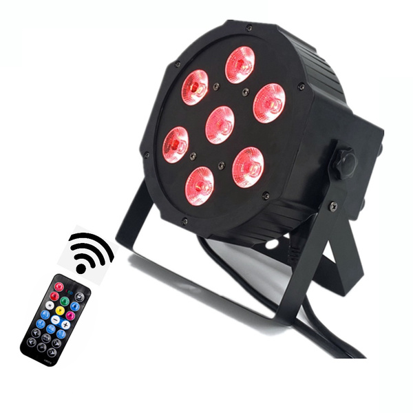 Led Flat Par Light Wireless Remote Control LED The Brightest 4/8 Dmx ...
