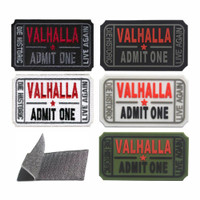 VALHALLA Admit One Embroidery Patch Ticket To VALHALLA Applique Embellishment Die Historic Live ...