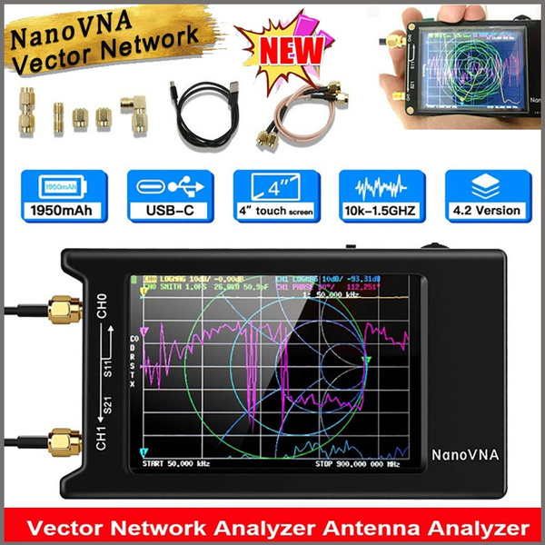 NanoVNA Vector Network Analyzer Kit 10KHz-1.5GHz HF VHF UHF Antenna Analyzer Measuring S ...