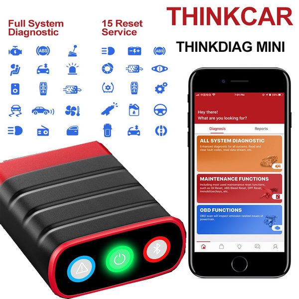 THINKCAR Thinkdiag Mini OBD2 Car Scanner Professional OBDII Full System ...