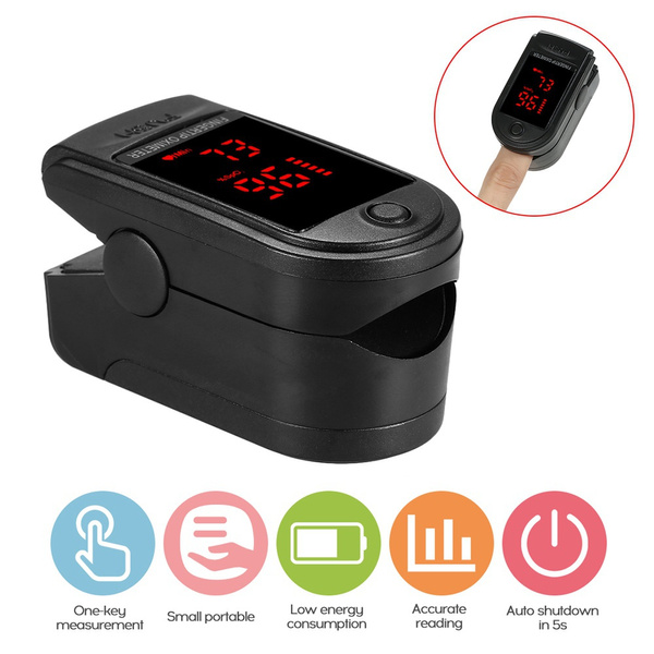 Digital Fingertip Pulse Oximeter Blood Oxygen Sensor Saturation Mini ...