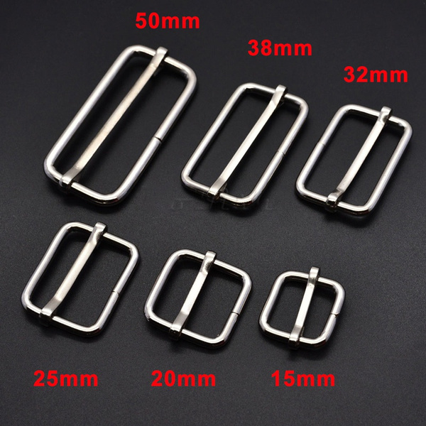 5/10pcs Slide Buckle Metal Tri-Glide Slides Silvery Slide Buckle ...