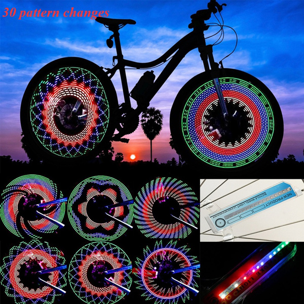 16 LED Bicycle Spoke Light Waterproof Colorful Spoke Light Motorcycle ...