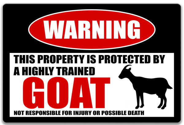 Goat Sign Funny Goat Sign Goat Decor Barn Sign Yard Sign Goat Decor ...