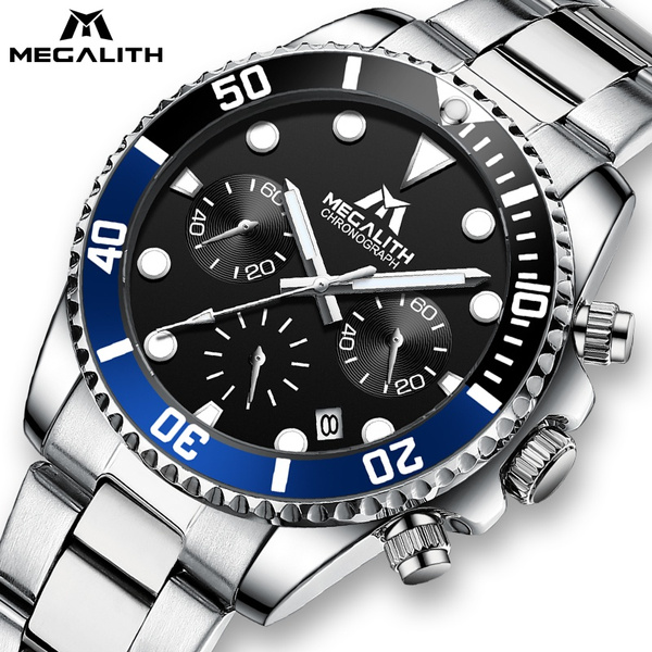MEGALITH Brand New Mens Watches Chronograph Waterproof Watches for Men ...