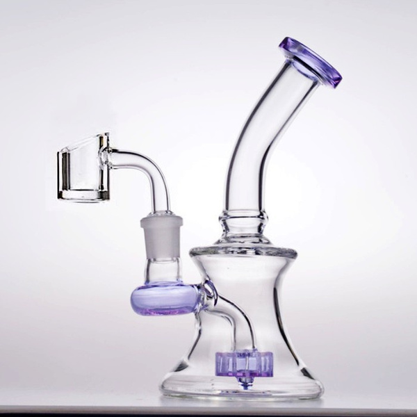 mini purple Dab Rig Oil Rigs Water Pipes Smoking with 14mm Banger Bowl ...