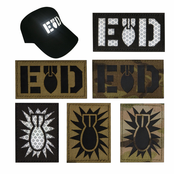 EOD IR Patch Armband Badge Sewing Applique Embellishment Missile Tactical Military Reflective ...