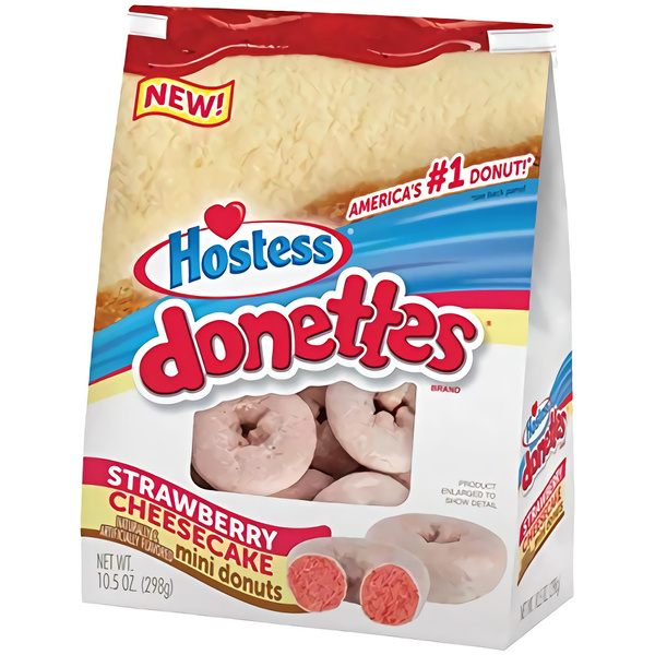Hostess Strawberry Cheesecake Mini Donette, 10.5 oz, 6 Count | Wish
