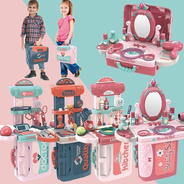 Simulation Doctor Toys Repair Tools Set and Girls Dressing Table Make ...