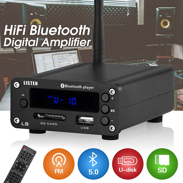 HiFi Digital Desktop Audio Amplifier Bluetooth 5.0 Receiver Headphone ...