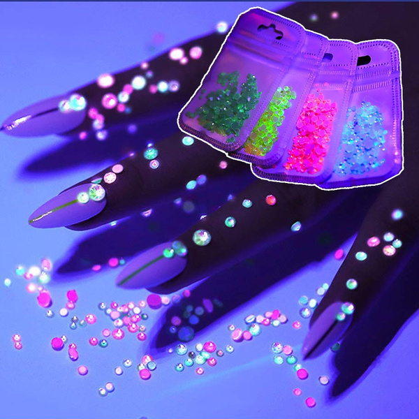 Luminous Nail Rhinestones, Party/Theme Glow in Dark Fluorescent Nails ...