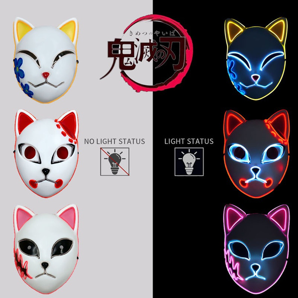 Anime Demon Slayer: Kimetsu no Yaiba Cosplay Led Mask /Non-luminance ...