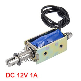 DC 12V 1A 10mm Stroke 600g Push Pull Type Open Frame Solenoid ...