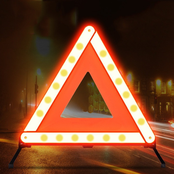 Car Triangle Reflective Strip Car Stop Sign Tripod Road Flasher ...