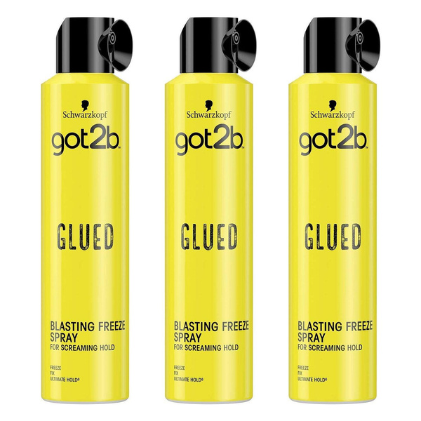 Schwarzkopf got2b Glued Blasting Freeze Spray with Ultimate Hold 300ml ...