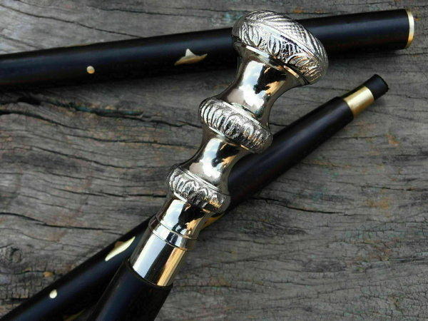 Victorian Brass Long Design Handle Antique Wooden Walking Stick ...