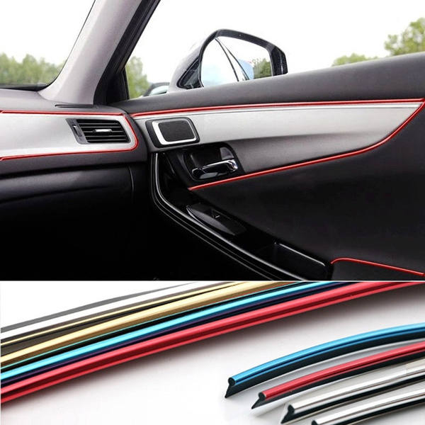 3M/5M/6MLOT Car DIY Interior Moulding Trim Sticker Strip Center Console ...
