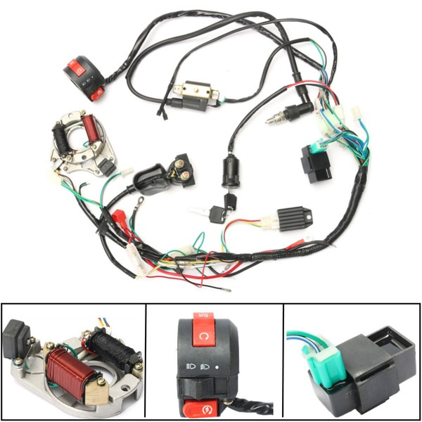 5 Pins CDI Wire Harness Assembly Wiring Kit for 50cc 70cc 90cc 110cc ...