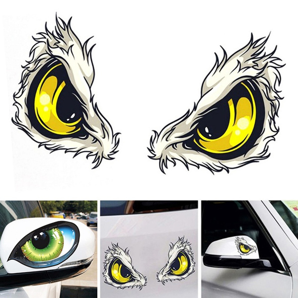 3D simulation rearview mirror car reflective stereoscopic cat eye eagle ...