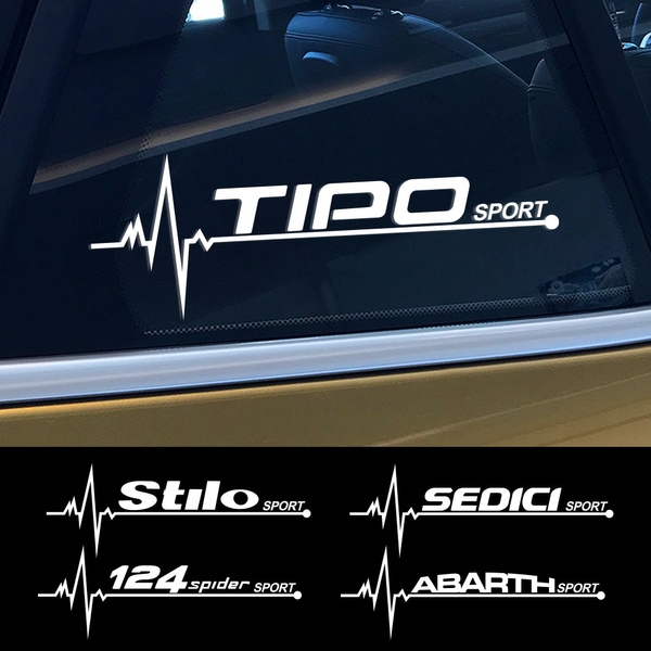 Car Side Window Sticker Vinyl Accessory for Fiat 124, SPIDER ABARTH ...