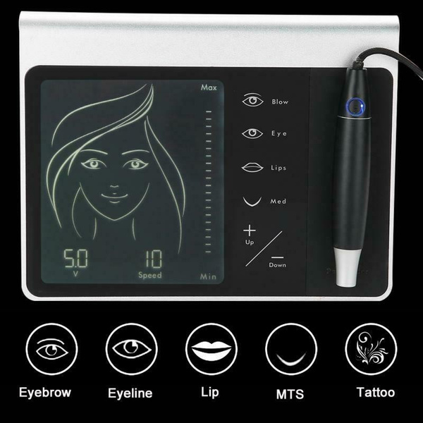 Permanent Machine Tattoo Kit Digital Lip/Eyebrow Eyeliner Pen Gun ...