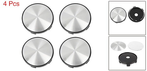 4 Pcs 60mm Dia Black 5 Clips Wheel Center Tyre Hub Caps Cover for Car ...