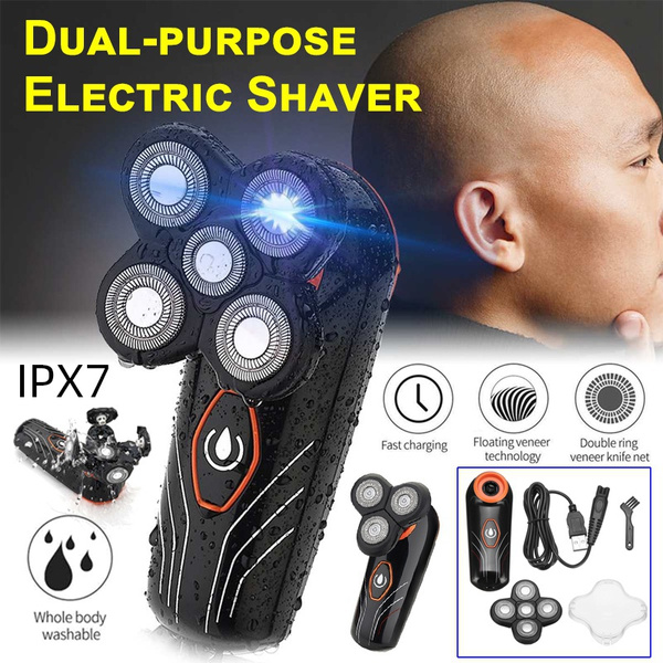 New Pro Dual-purpose Electric Shaver 5D Heads Floating Blade Razor ...